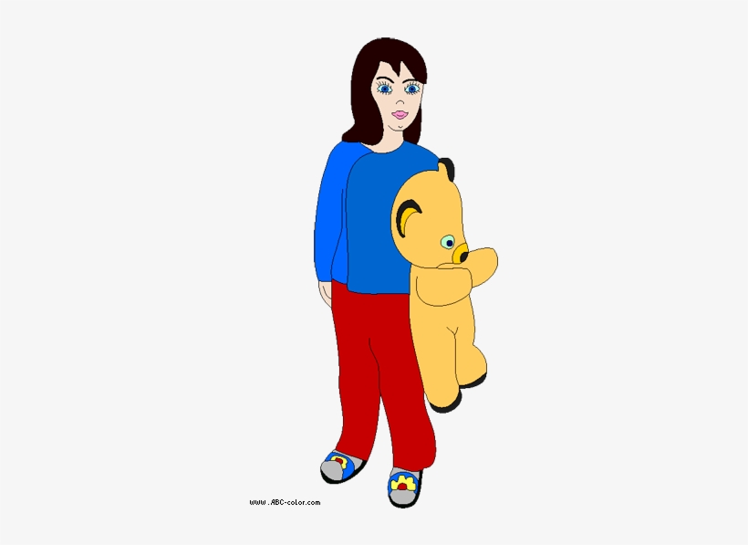Download Bitmap Picture Girl With Teddy Bear - Cartoon - Free ...