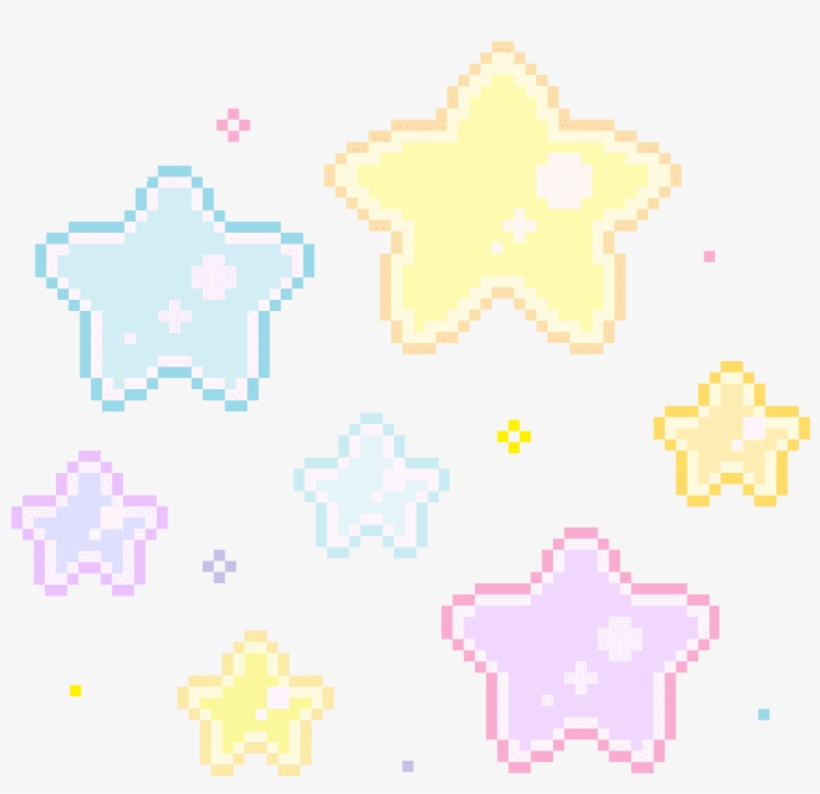 Pixel Pixels Stars Tumblr Kawaii Aesthetic Cutout Notmi - Pixel Stars ...
