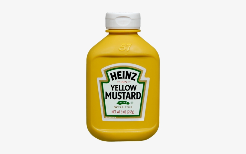 Mustard - Heinz Yellow Mustard - 9 Oz Bottle - Free Transparent PNG ...