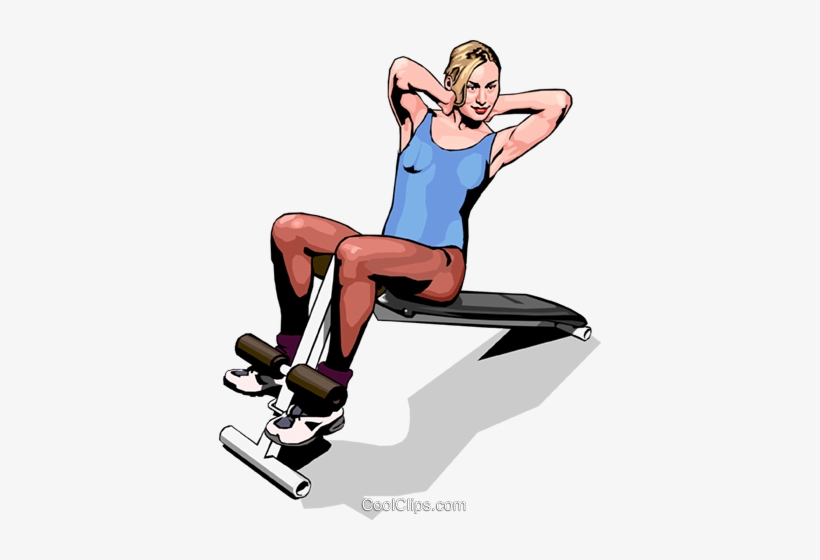 Woman Doing Sit-ups Royalty Free Vector Clip Art Illustration - Jumping ...