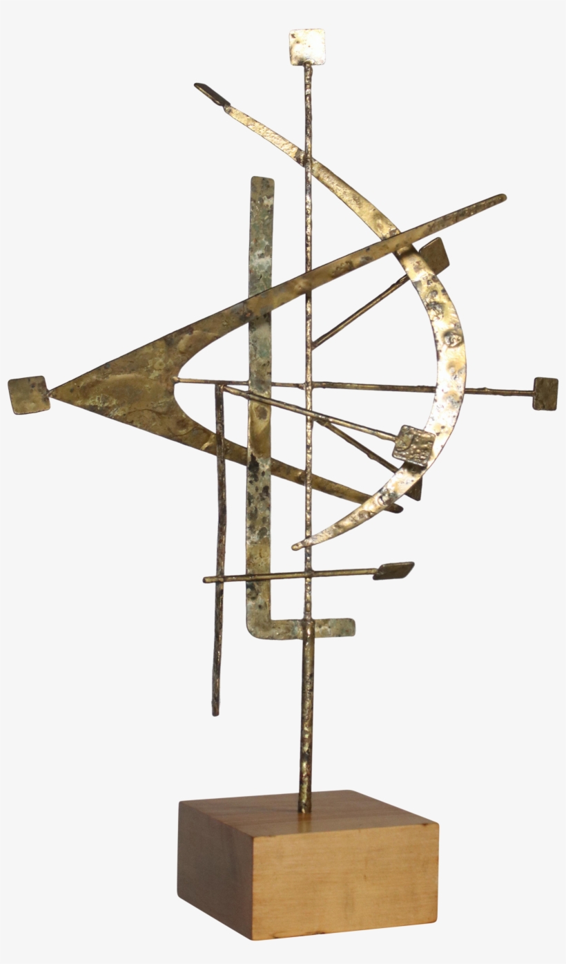 Brutalist Bronze Sculpture @modlifehome - Arrow - Free Transparent PNG ...
