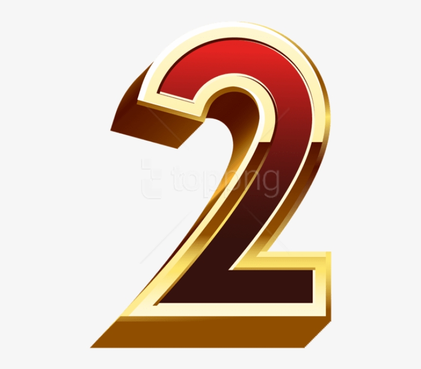 Free Png Download Two Gold Red Number Png Clipart Png - Number - Free ...