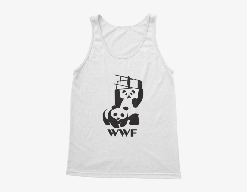 Wwf ﻿classic Adult Vest Top - Panda Wwe - Free Transparent PNG Download ...