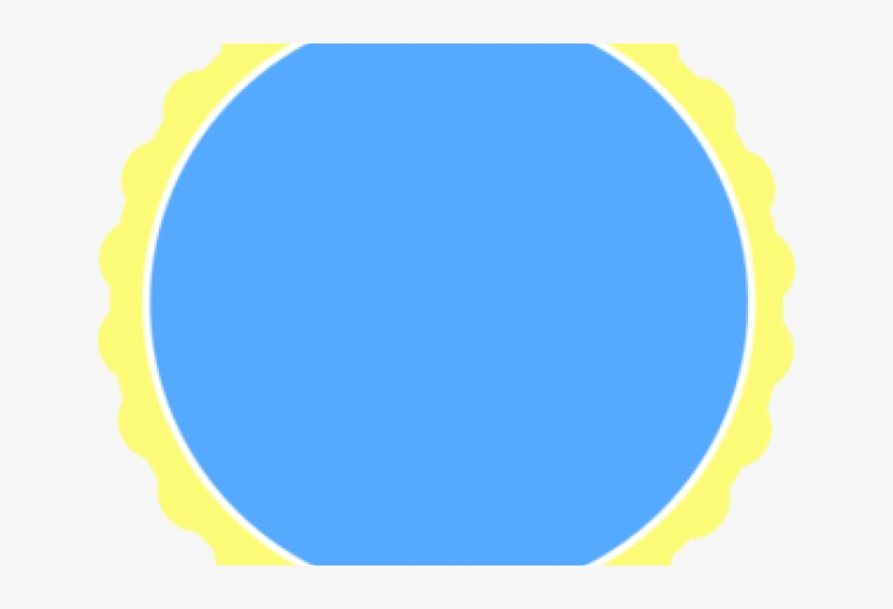 Blue Scalloped Circle Clip Art