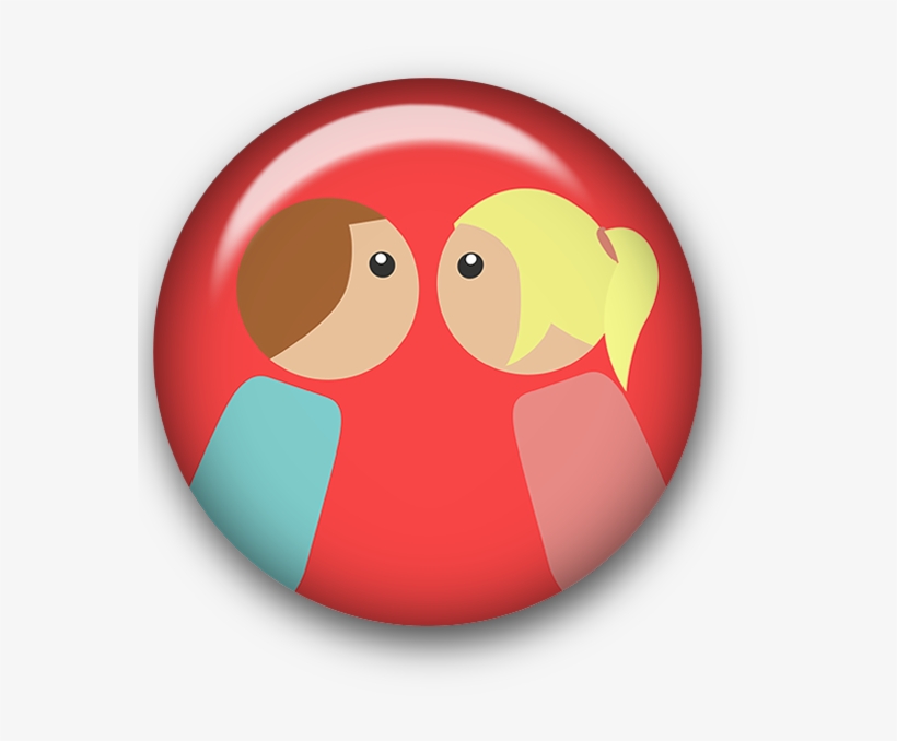 Triangle Kiss Button Romance Att Letter Love Clipart - Circle - Free ...