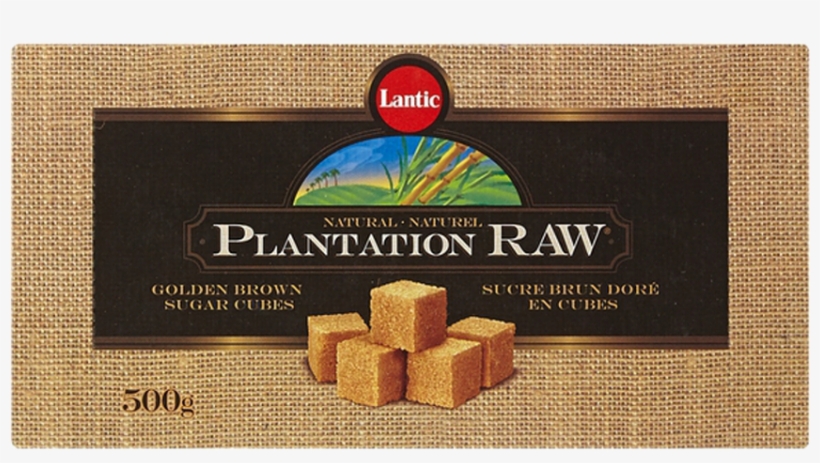 Lantic Plantation Raw Brown Sugar Cubes - Label - Free Transparent PNG ...