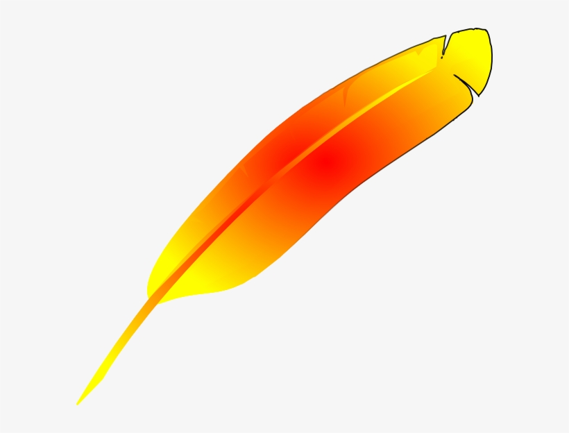 Feather Clip Art At Clker - Pena Colorida Png - Free Transparent PNG ...