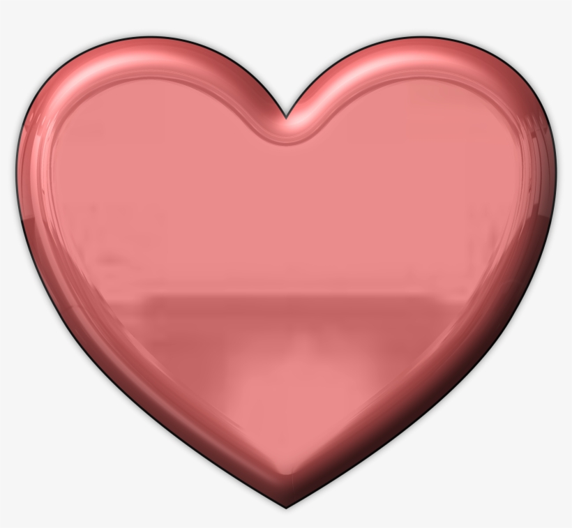 Pink Metallic Heart - Metallic Red Heart Png - Free Transparent PNG ...
