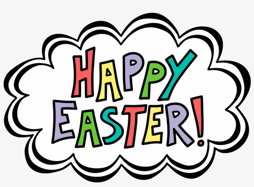 Excited Clipart Word Bubble - Happy Easter Transparent Background ...
