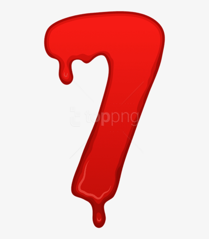 Free Png Download Bloody Number Seven Clipart Png Photo - Bloody Number ...