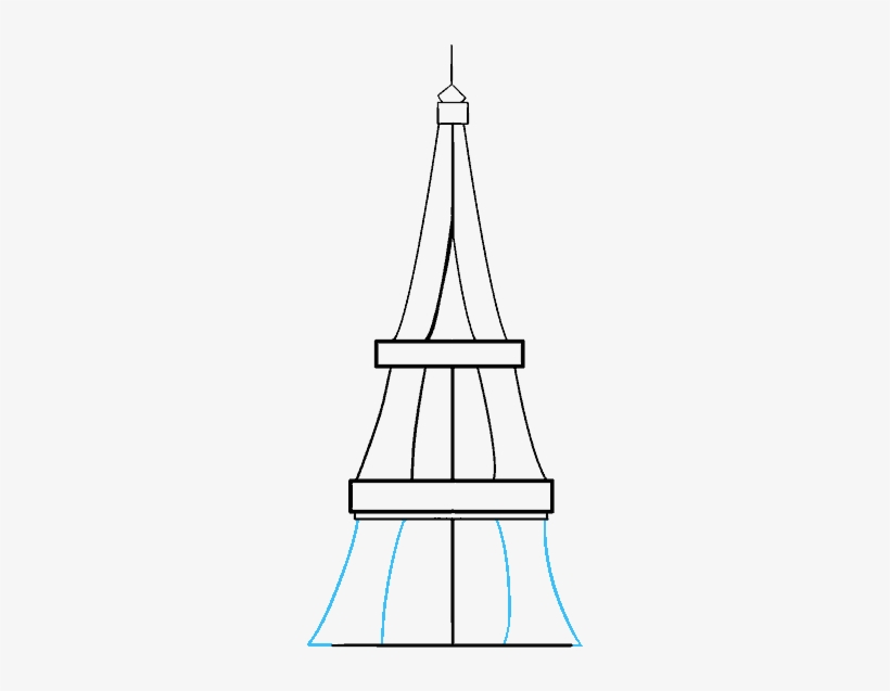 Drawn Eiffel Tower Graph Paper - Line Art - Free Transparent PNG ...