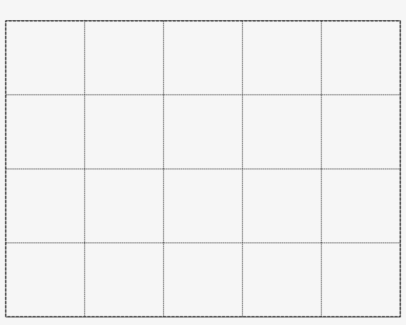 Printable 4 By 5 Grid - Monochrome - Free Transparent PNG Download - PNGkey