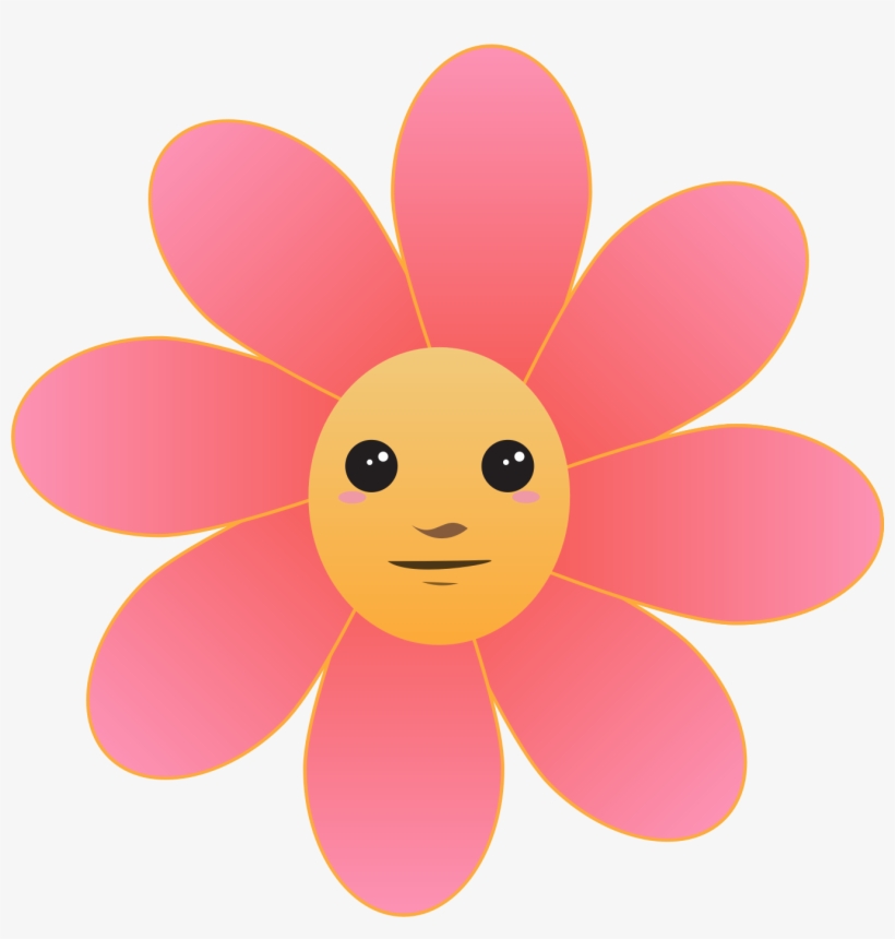 Flower Face Vector Black And White - Flower Icon Png - Free Transparent ...