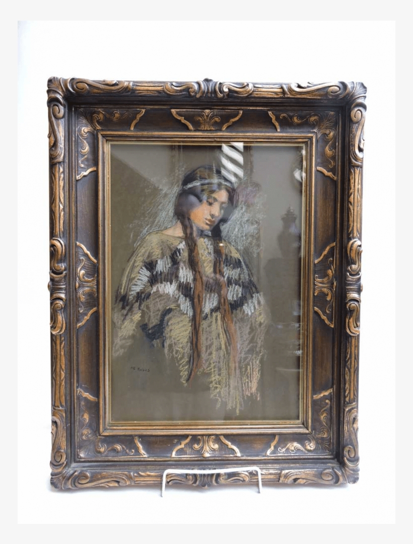 A Portrait Of A Native American Girl - Picture Frame - Free Transparent ...