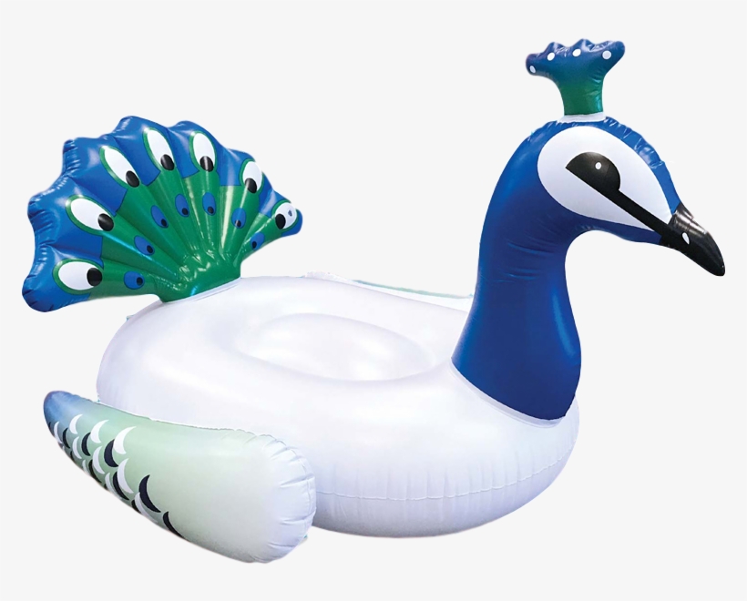 Inflatable Peacock Pool Floatie - Inflatable - Free Transparent PNG ...