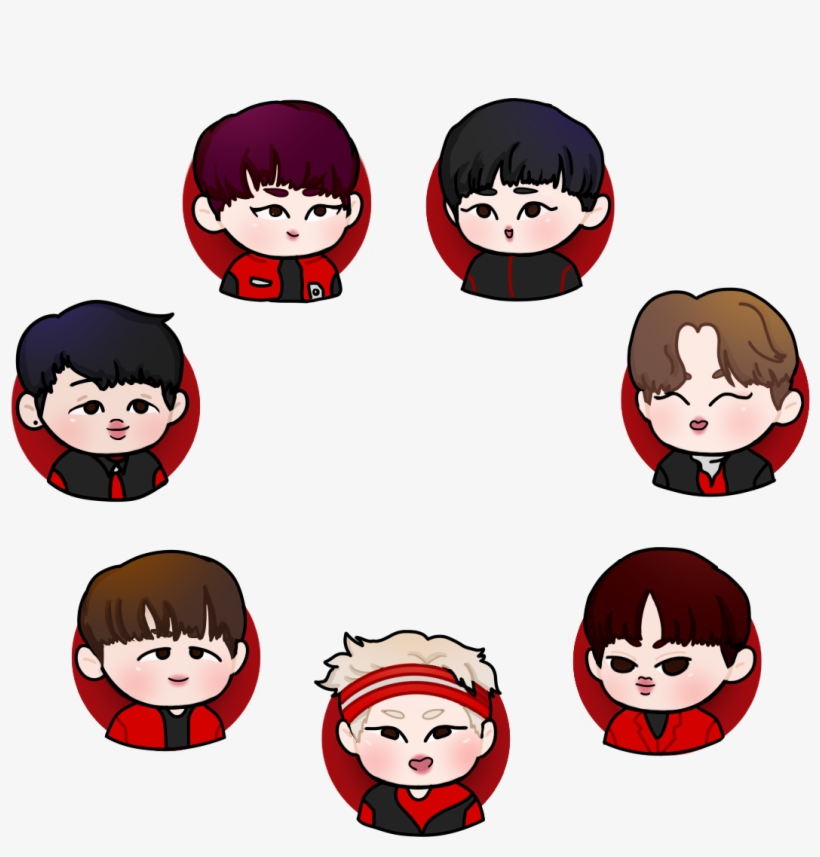 Monsta X Fanart Monsta X Shownu Wonho Minhyuk Kihyun - Cartoon - Free ...