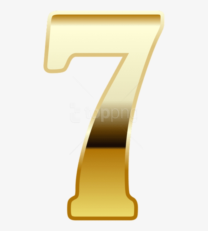 Download Gold Number Seven Clipart Png Photo - Number Seven Gold Png ...