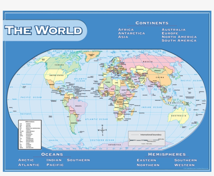 Tcr7658 World Map Chart Image - Atlas - Free Transparent PNG Download ...