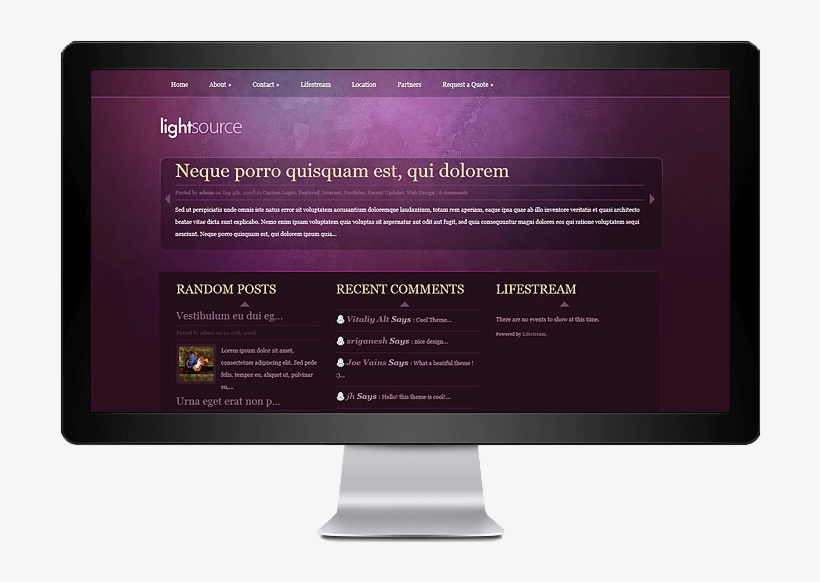Lightsource Wordpress Theme - Computer Monitor - Free Transparent PNG Download - PNGkey