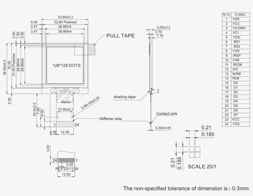 Winstar Longlife Oled Graphic Display Module - Diagram - Free ...
