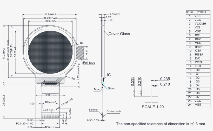 Winstar Longlife Oled Graphic Display Module - Diagram - Free ...