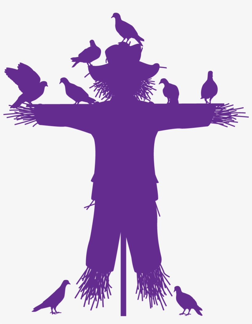Crow Clipart Scarecrow - Purple Scarecrow - Free Transparent PNG ...