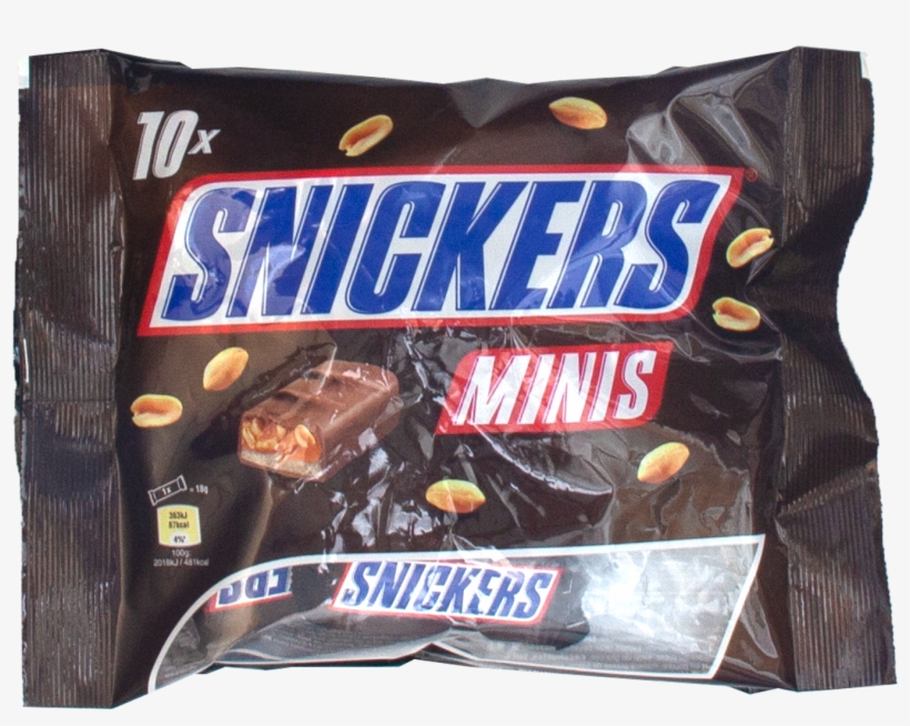 Snickers Minis 206g - 6 Pack Of Snickers - Free Transparent PNG ...