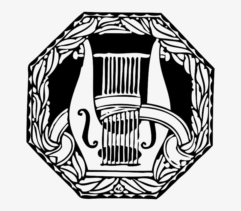 Music, Wreath, Musical, Lyre, Strings, String - Drum And Lyre Logos ...