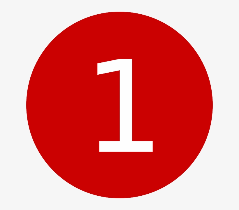Number, 1, Red, Circle - Car Icon - Free Transparent PNG Download - PNGkey