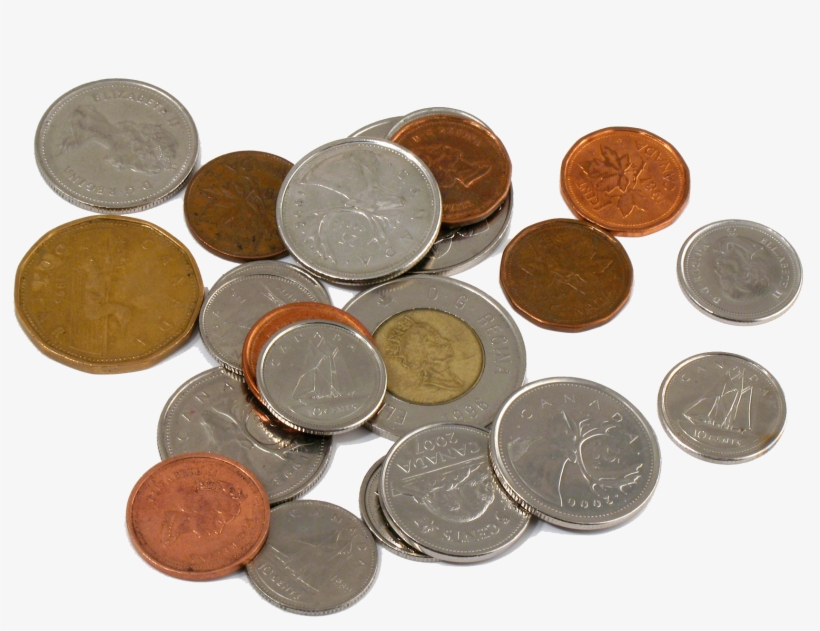 Canadian Coin Pile 1 - Canadian And American Coins - Free Transparent ...