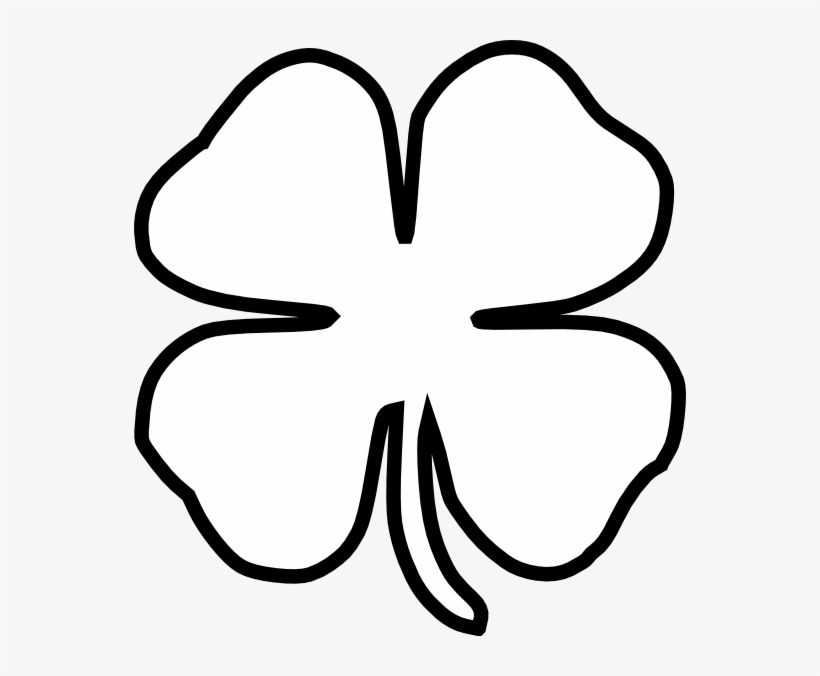 Small - White Outline Shamrock - Free Transparent PNG Download - PNGkey