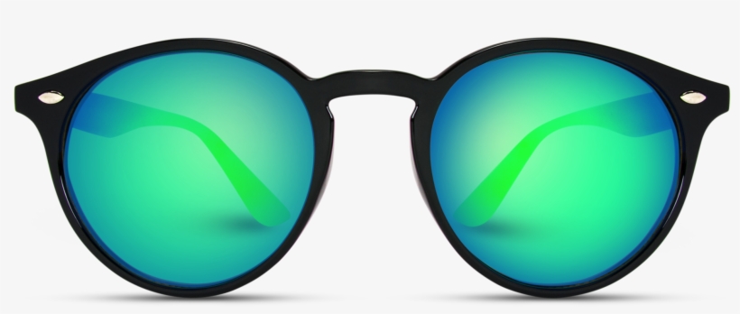 Round Classic Retro Frame Sunglasses - Sunglasses - Free Transparent ...