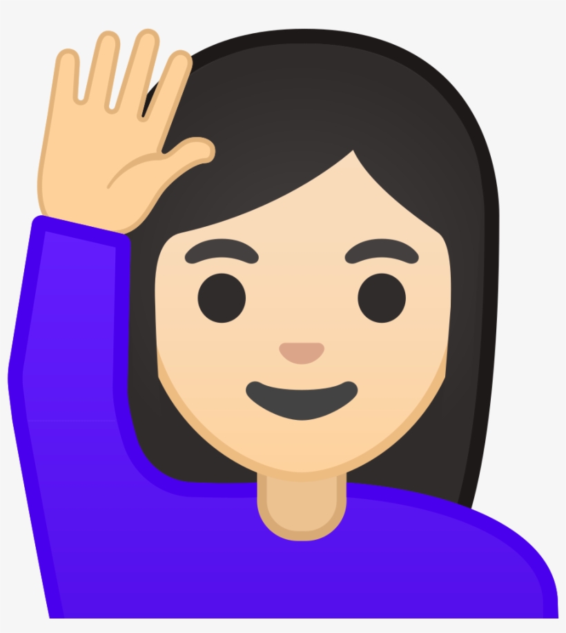Download Svg Download Png - Raising Hand Emoji - Free Transparent PNG Download - PNGkey