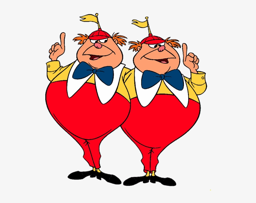 Hahaha Cliparts - Alice In Wonderland Cartoon Tweedle Dee And Tweedle ...