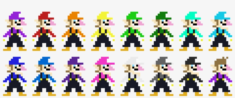 Waluigi Colors Classic Waluigi Walugi - Free Transparent PNG Download ...