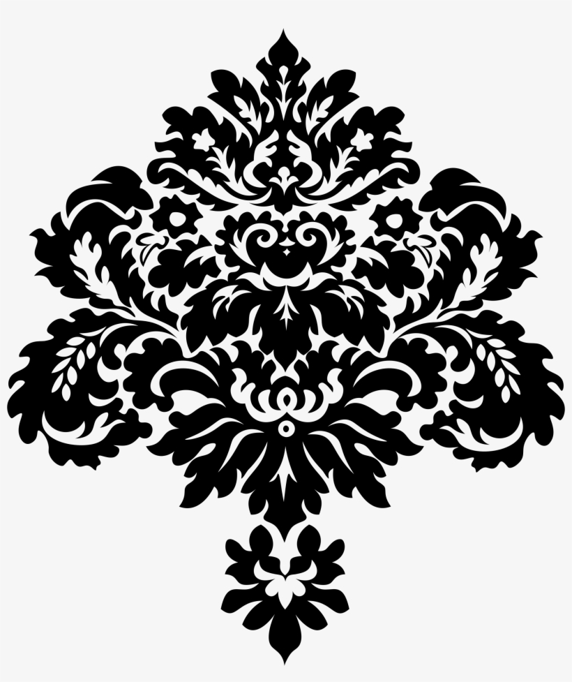 Silver Damask Huge - Damask Design - Free Transparent PNG Download - PNGkey