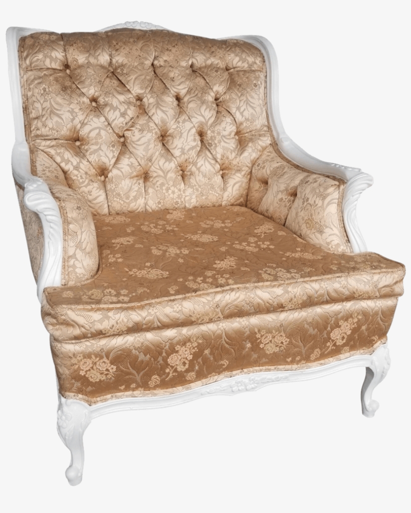 French Shimmery Pink Brocade Chair - Sleeper Chair - Free Transparent ...