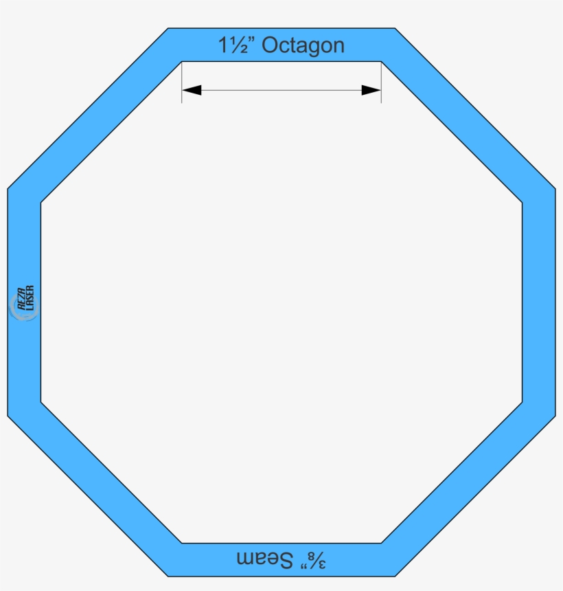 Octagon 1½” Inch Acrylic Template I Spy With ¼” Seam - Parallel - Free ...