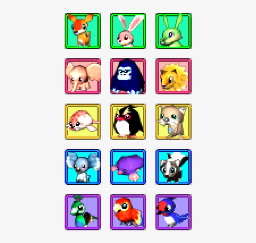 Icons Forall The Animals You Pickup In Sonic Adventure - Cartoon - Free ...
