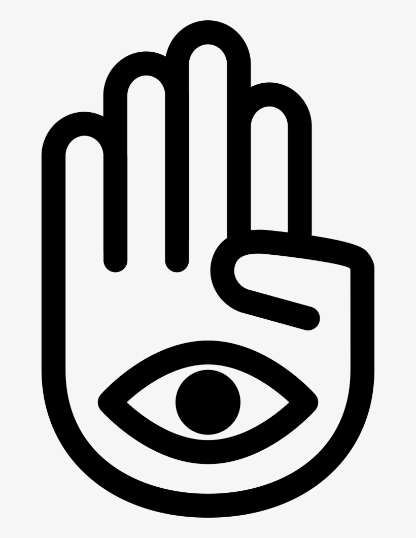 Hand Palm With One Eye In Mudra Posture Comments - Psychic Symbol ...