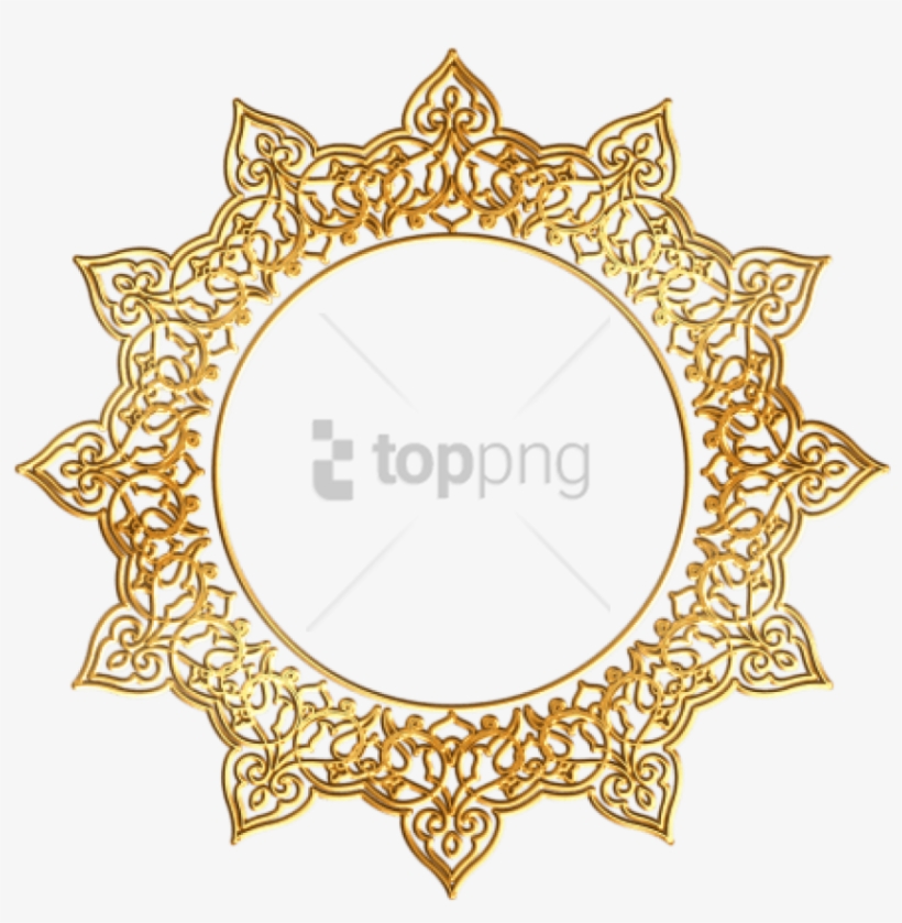 Free Png Round Photo Frame Png Image With Transparent - Golden Round ...