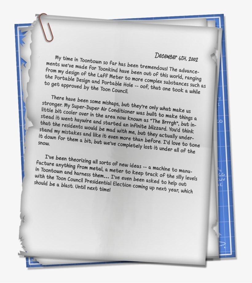 Toontown Rewritten - Surlee's Papers - - Book - Free Transparent PNG ...