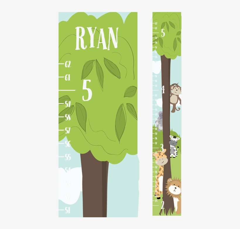 Growth Chart Jungle Animals - Illustration - Free Transparent PNG ...