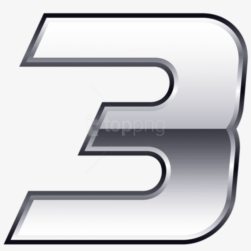 Free Png Download Silver Number Three Clipart Png Photo - Metallic ...