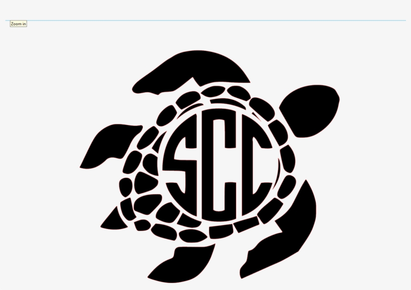Turtle Monogram Turtle Monogram With Letters - Black And White Sea ...
