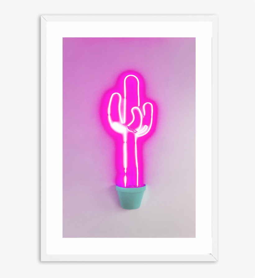 Neon Cactus - Picture Frame - Free Transparent PNG Download - PNGkey