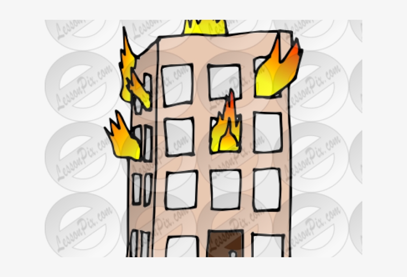 Cartoon Building On Fire - Free Transparent PNG Download - PNGkey