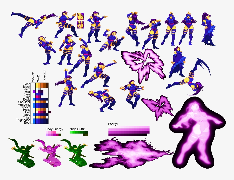 Psylocke Default - Psylocke Children Of The Atom - Free Transparent PNG ...