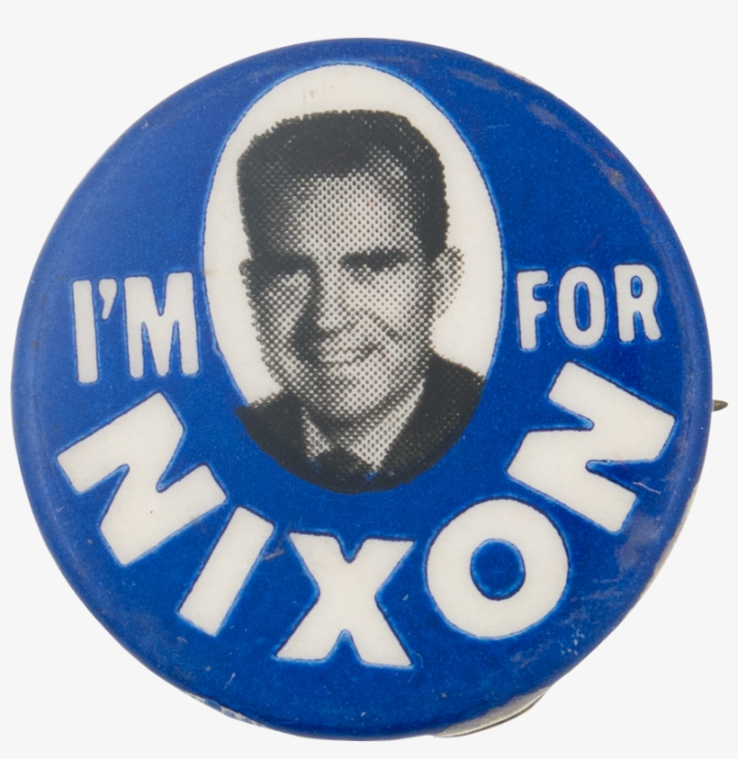 I'm For Nixon Blue - Im For Nixon Button 1960 Blue - Free Transparent ...