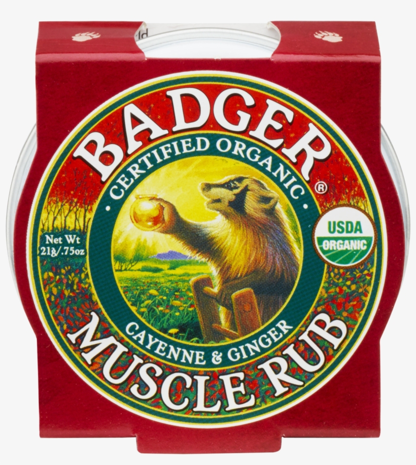 Badger Balm Muscle Rub - Mucled Badger - Free Transparent PNG Download - PNGkey